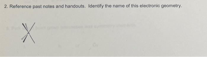 Solved 2. Reference past notes and handouts. Identify the | Chegg.com