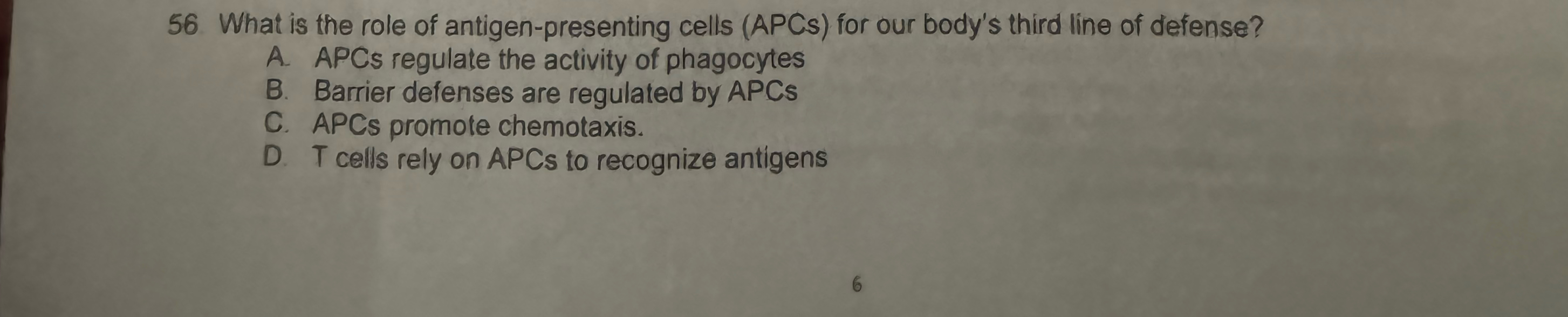 Solved What is the role of antigen-presenting cells (APCs) | Chegg.com