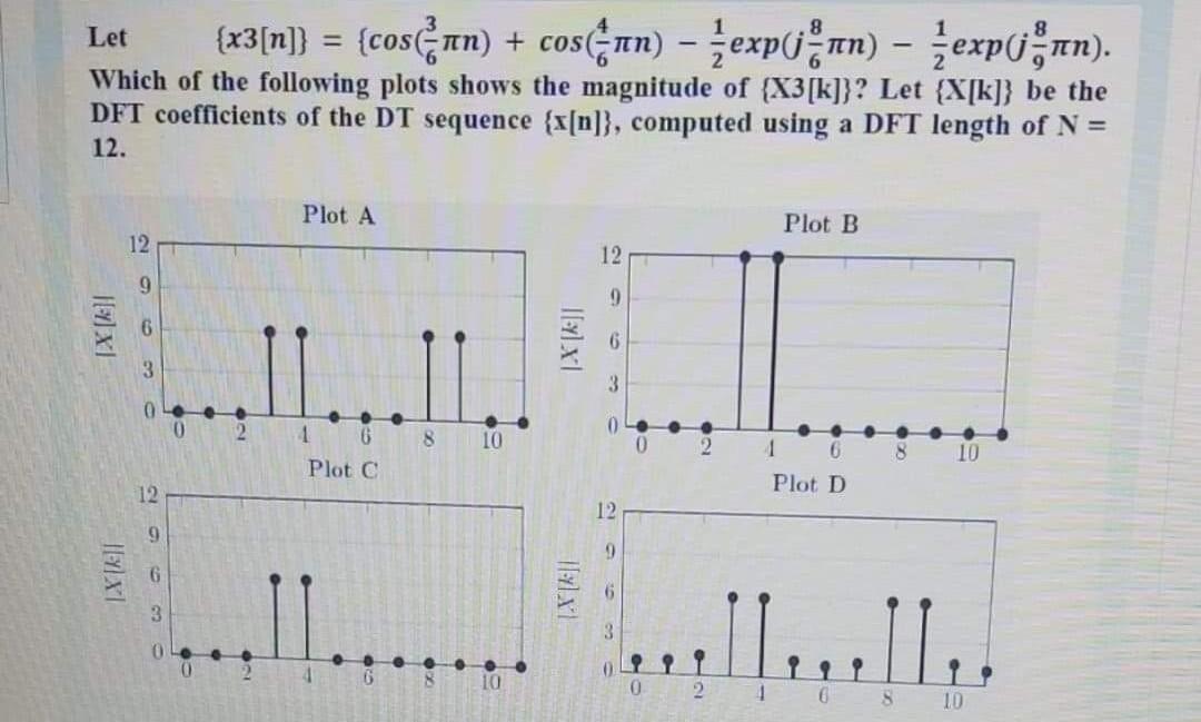 Solved Let {x3[n]) = {cosan) + cosGrun) – exp(nn) – | Chegg.com