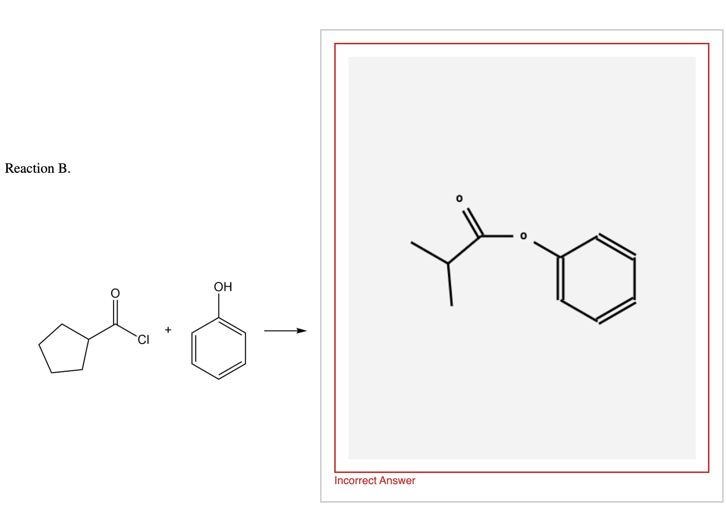 Solved Reaction B. ﻿The two reactions shown involve an acid | Chegg.com