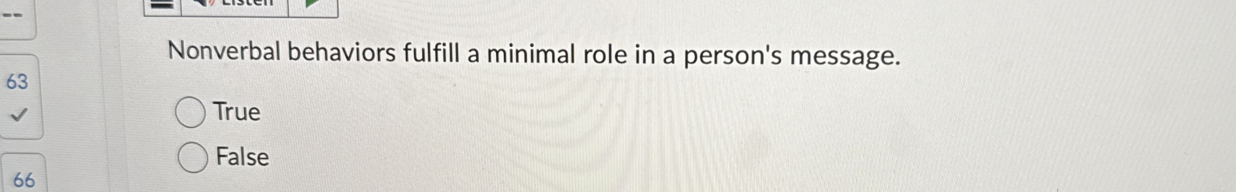 Solved Nonverbal behaviors fulfill a minimal role in a | Chegg.com