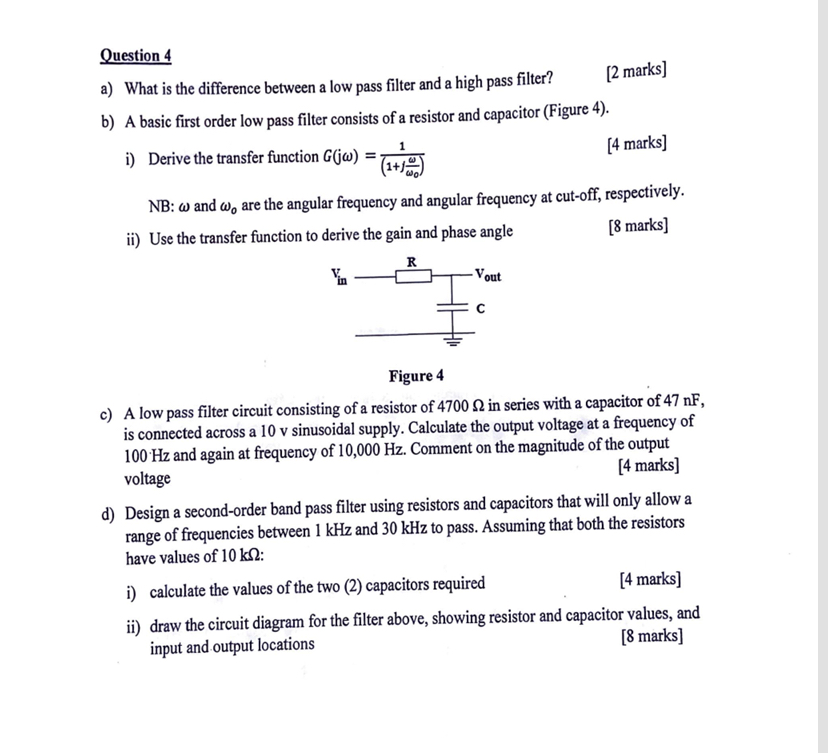 Solved Question 4a) ﻿What is the difference between a low | Chegg.com