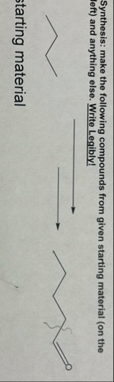 Solved Synthesis: make the following compounds from given | Chegg.com