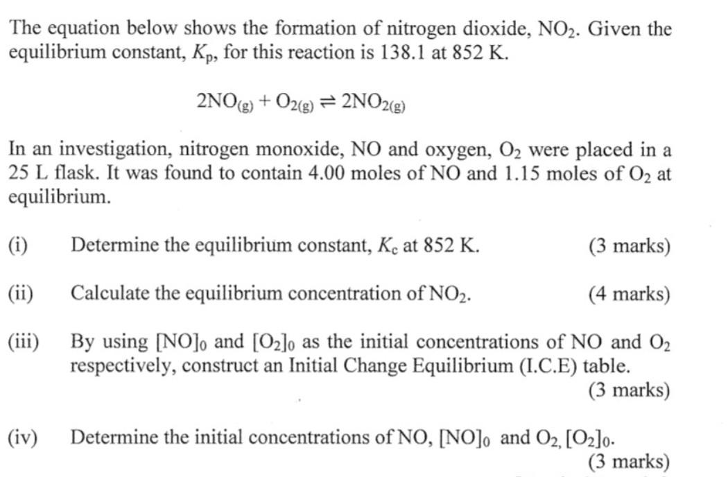 Solved The equation below shows the formation of nitrogen | Chegg.com