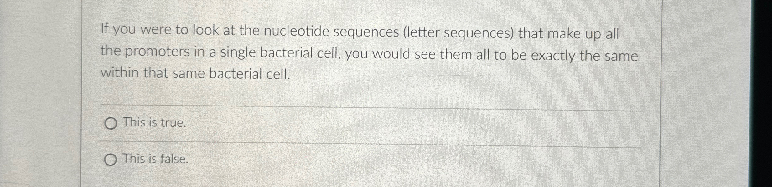 Solved If you were to look at the nucleotide sequences | Chegg.com