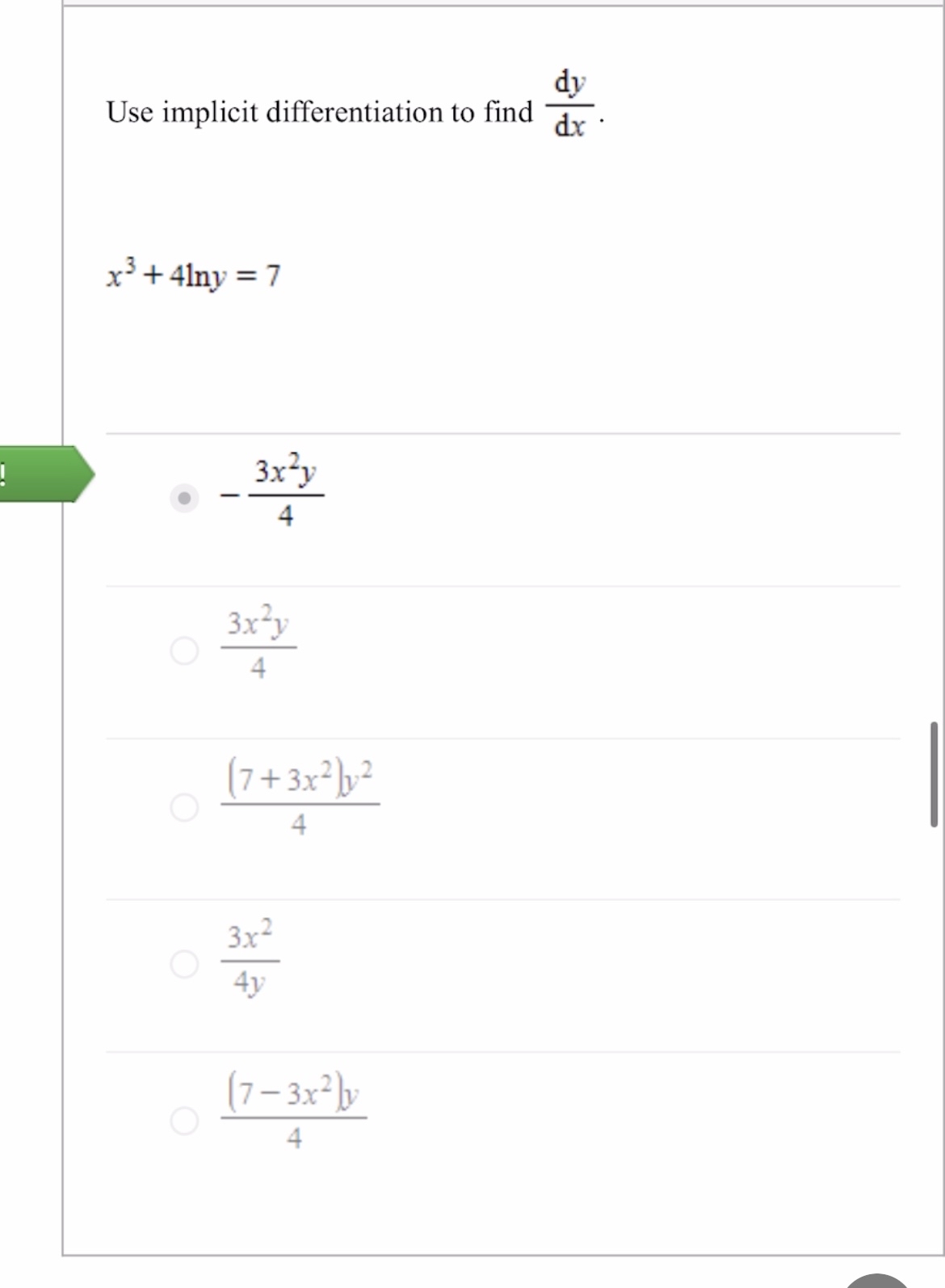 Solved Use implicit differentiation to find | Chegg.com