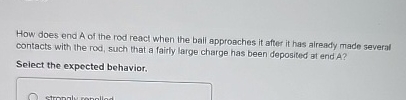 Solved How does end A ﻿of the rod react when the ball | Chegg.com