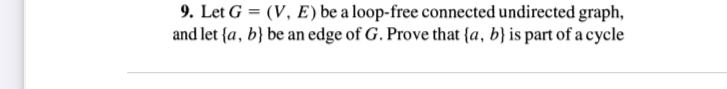 Solved Let G=(V,E) ﻿be a loop-free connected undirected | Chegg.com