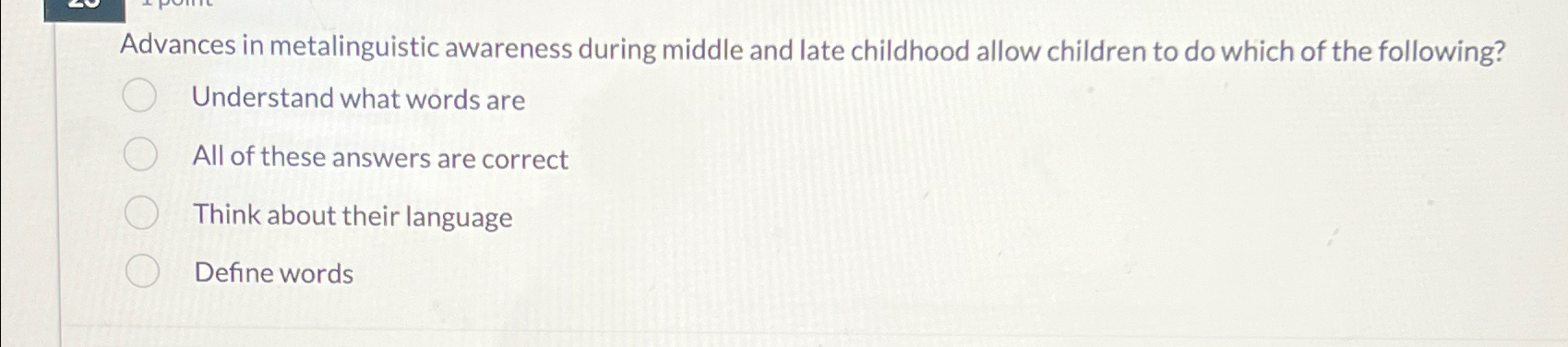 Solved Advances In Metalinguistic Awareness During Middle