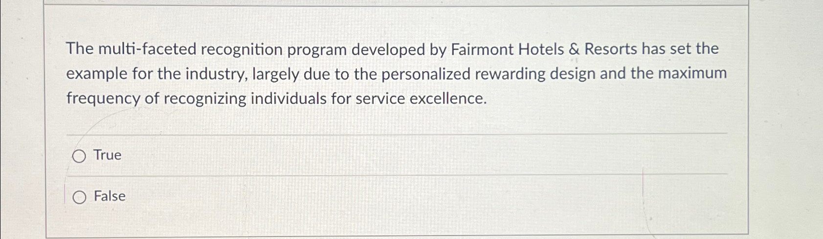 Solved The multi-faceted recognition program developed by | Chegg.com