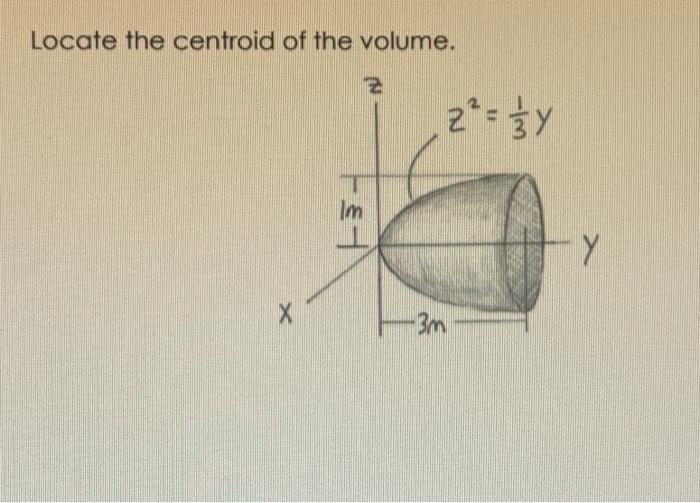 Solved Locate the centroid of the volume. 12 2² = 1 / 34 Im | Chegg.com