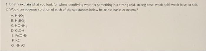 Solved 1. Briefly explain what you look for when identifying | Chegg.com