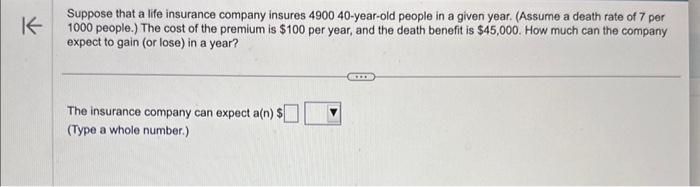 Solved Suppose that a life insurance company insures 490040 | Chegg.com