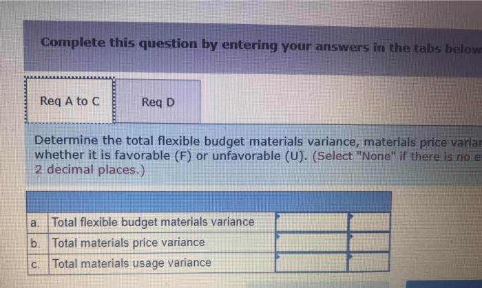 Solved Chech 4 Exercise 8-11A (Algo) Determining materials | Chegg.com