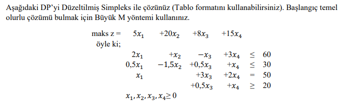 Solved solve the problem with revised simplex using table | Chegg.com