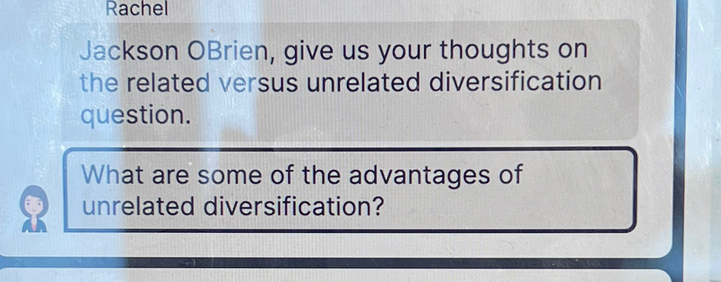 Solved RachelJackson OBrien, give us your thoughts on the | Chegg.com