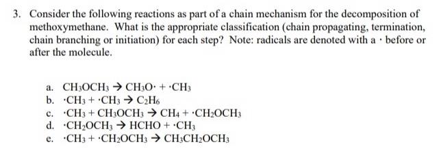 Solved 3. Consider the following reactions as part of a | Chegg.com