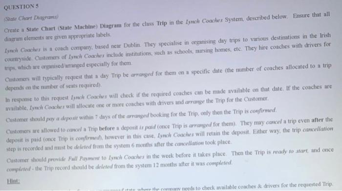 Solved QUESTIONS Sate Chart Diagrams Create a State Chart | Chegg.com