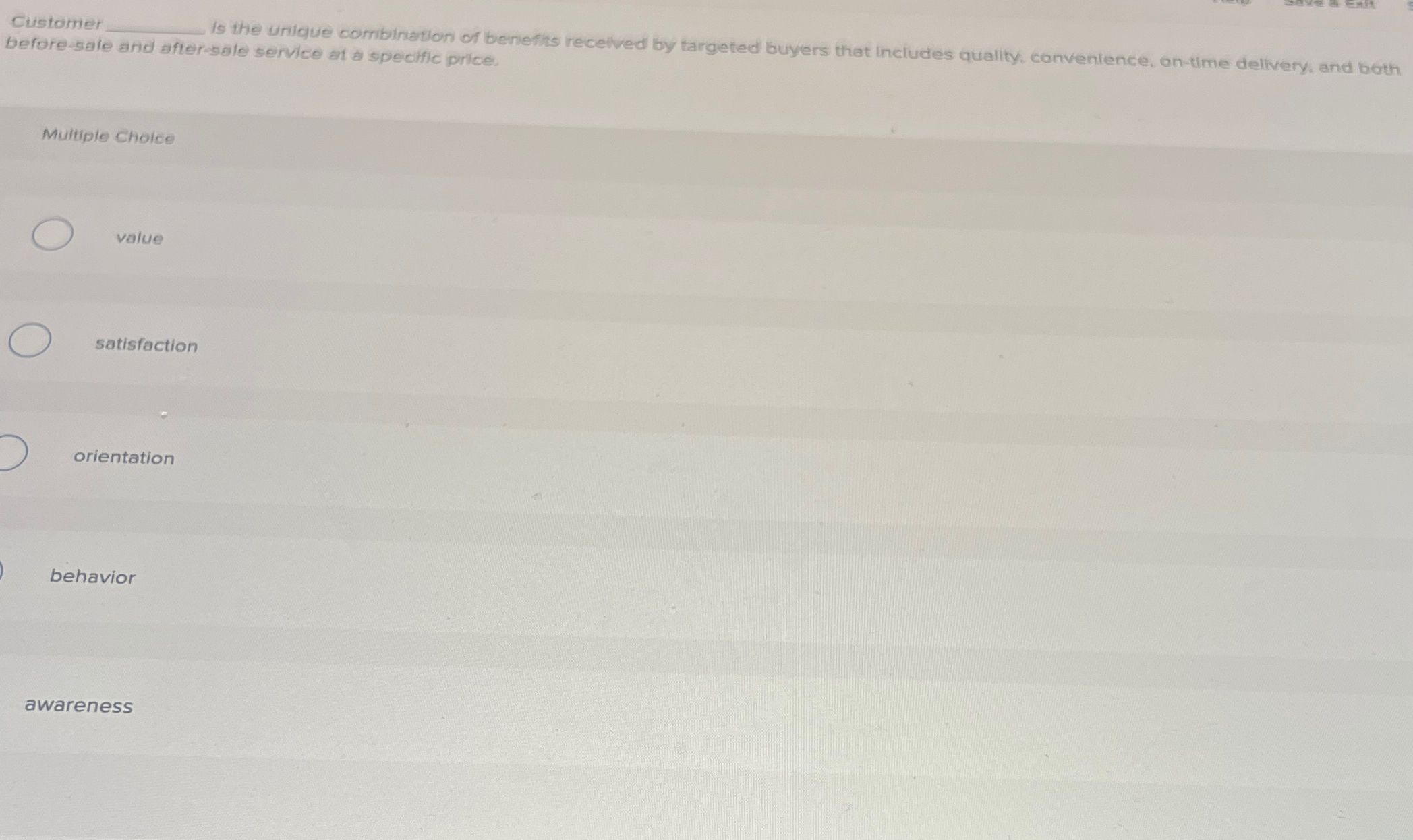 Solved Customer ﻿Is the unique combination of benefits | Chegg.com