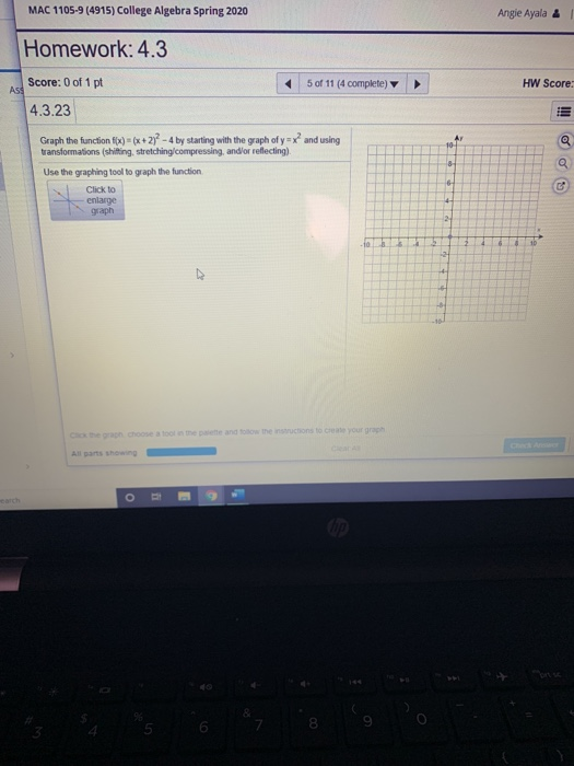 Solved MAC 1105-9 (4915) College Algebra Spring 2020 Angie | Chegg.com Solved MAC 1105-9 (4915) College Algebra Spring 2020 Angie | Chegg.com