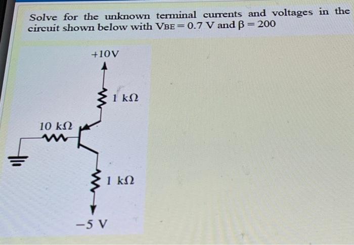 Solved Solve for the unknownterminal currents and voltages | Chegg.com