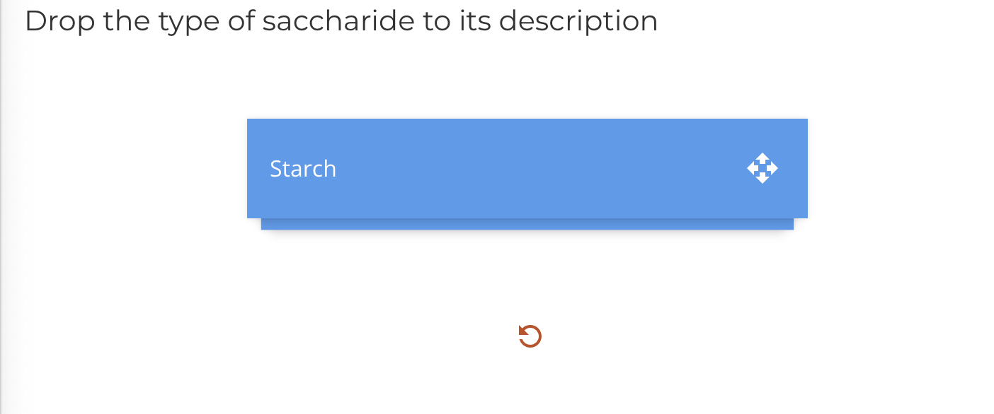 Solved Drop the type of saccharide to its descriptionStarch | Chegg.com Solved Drop the type of saccharide to its descriptionStarch | Chegg.com