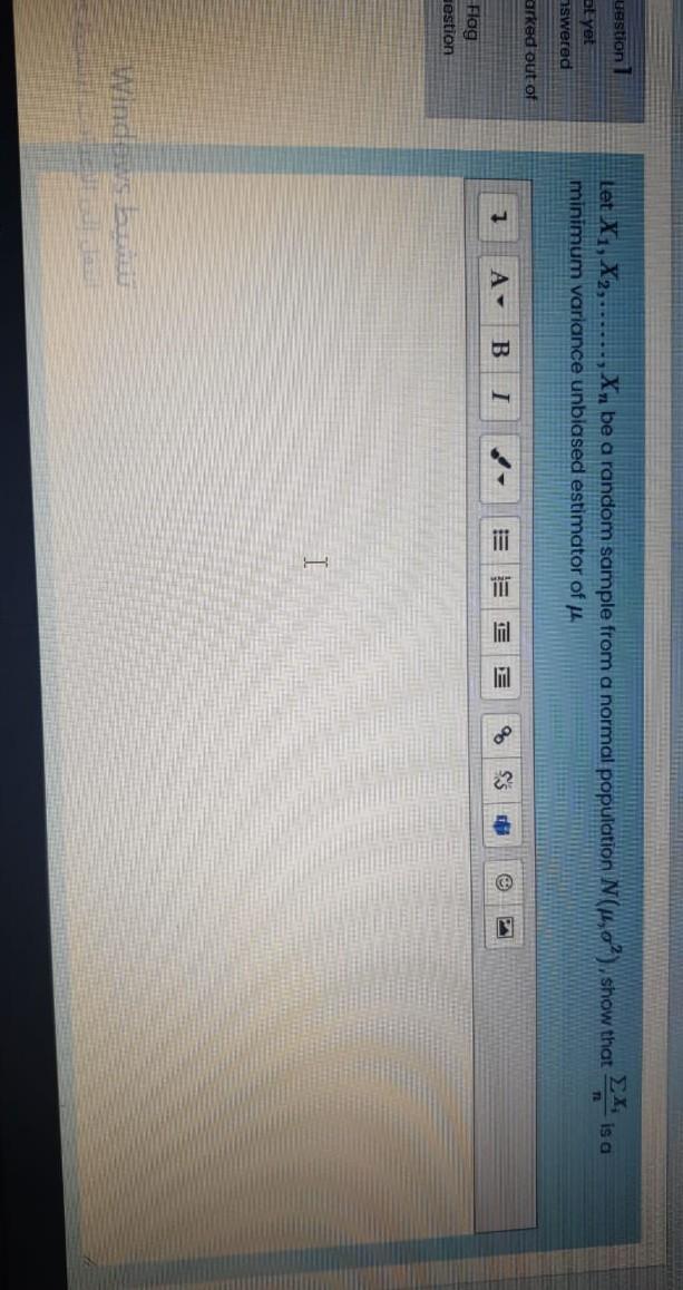 Solved uestion 1 Blyet swered let X., X2,......, x, be a | Chegg.com