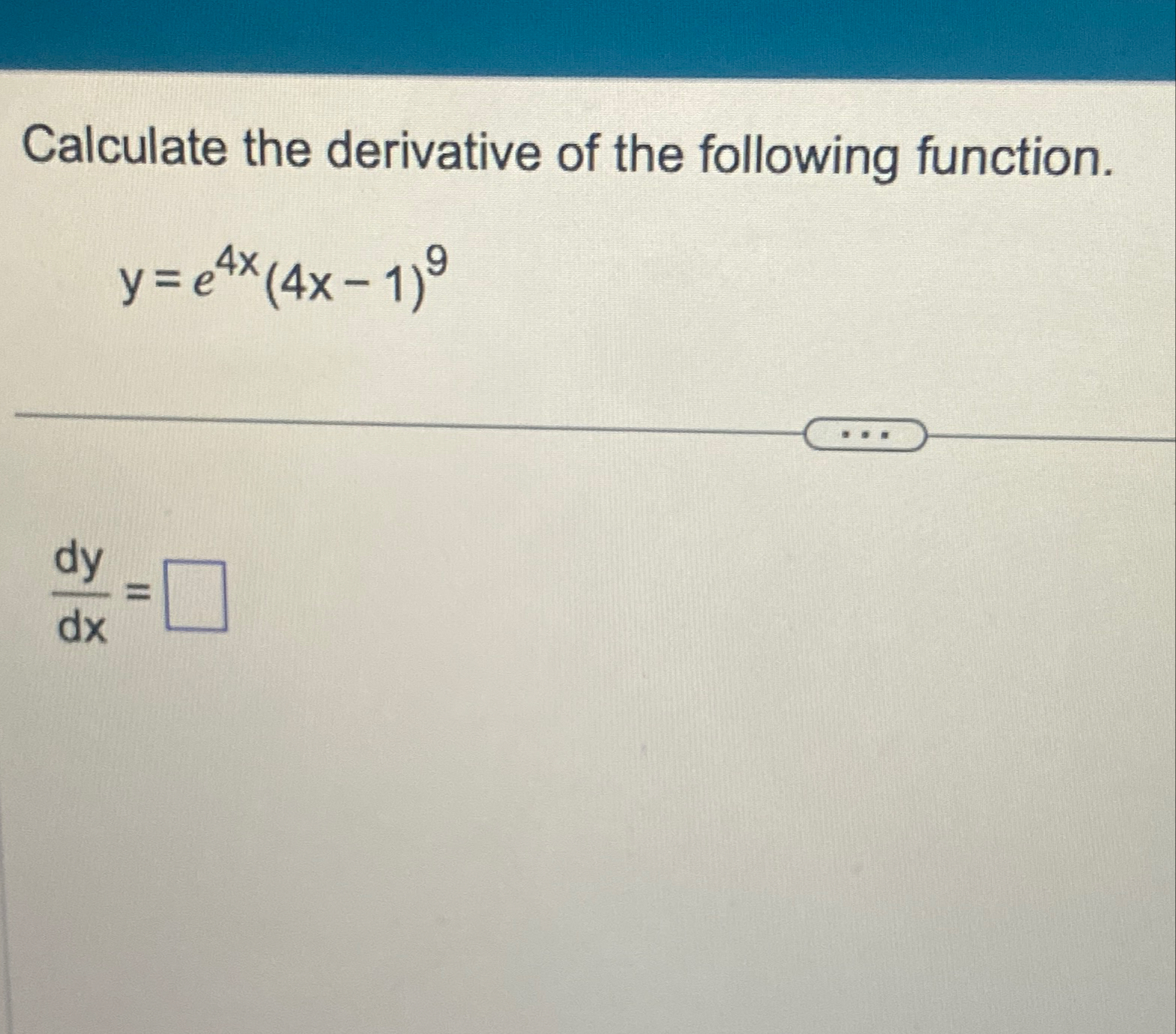 Solved Calculate the derivative of the following | Chegg.com