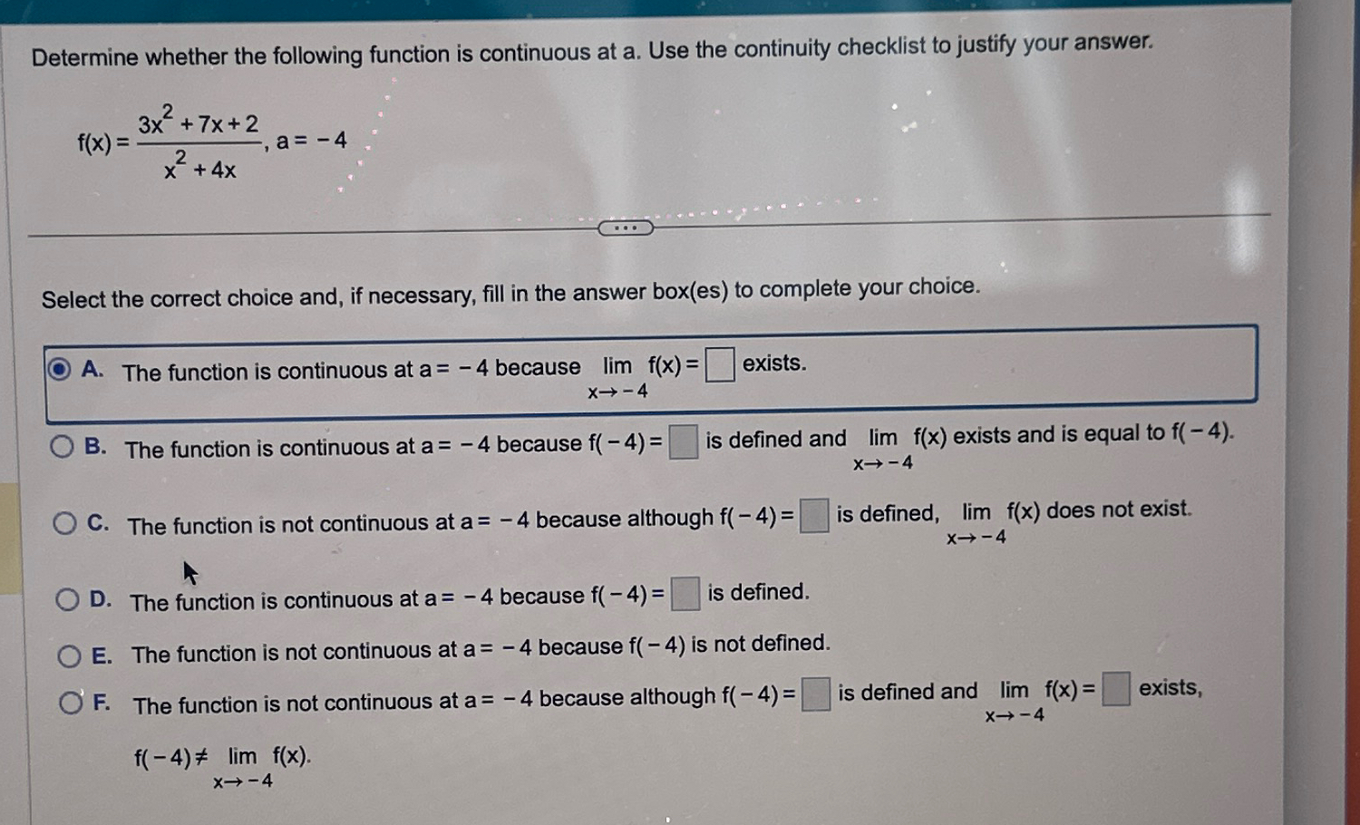 Solved Determine whether the following function is | Chegg.com