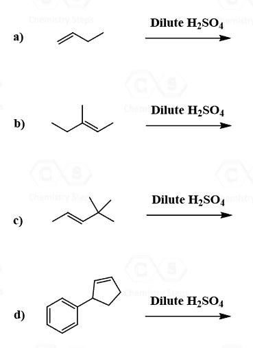 Solved Dilute H2SO4 a) b) Dilute H2SO4 c) d) | Chegg.com