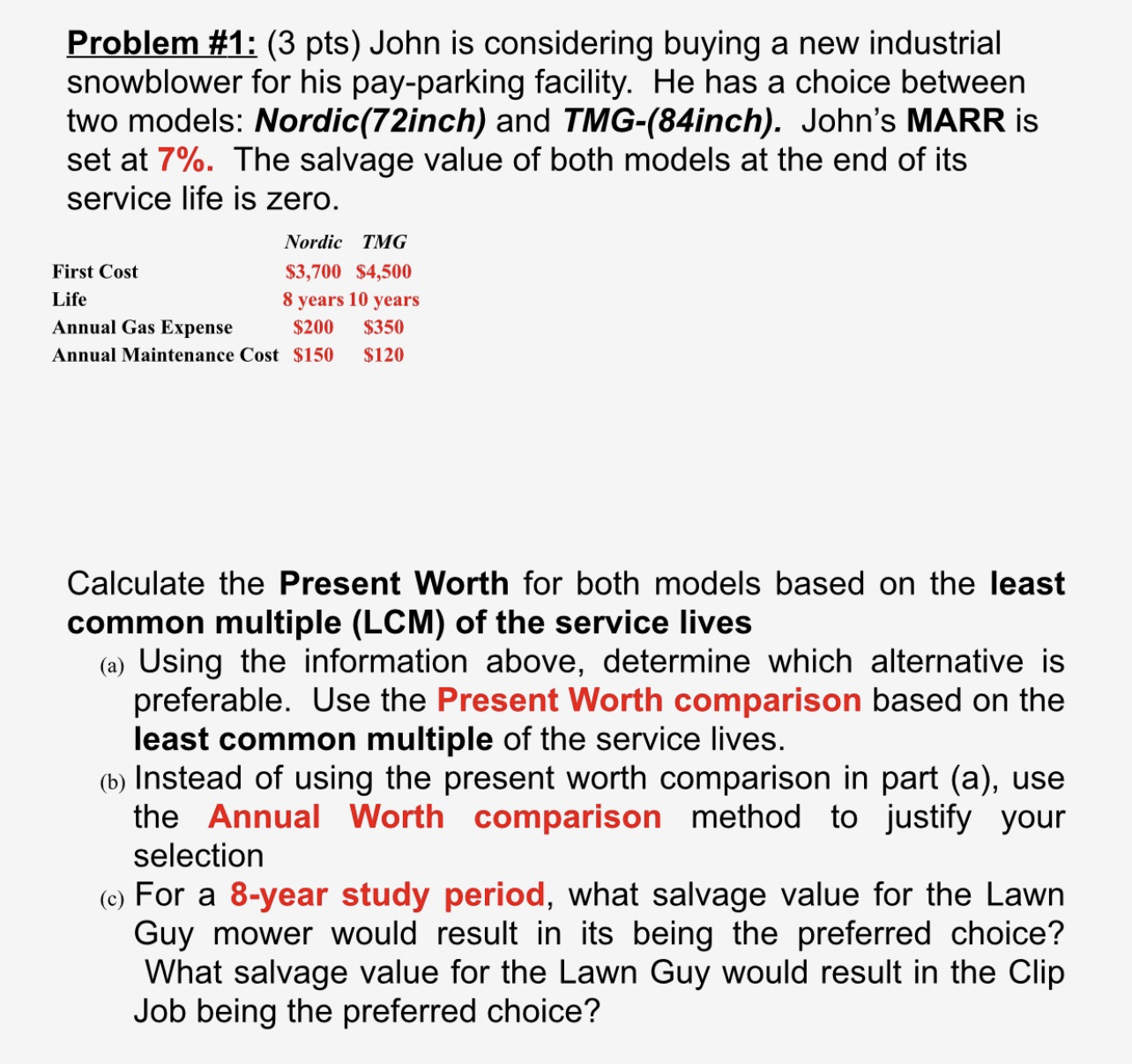 Solved Problem #1: (3 ﻿pts) ﻿John is considering buying a | Chegg.com