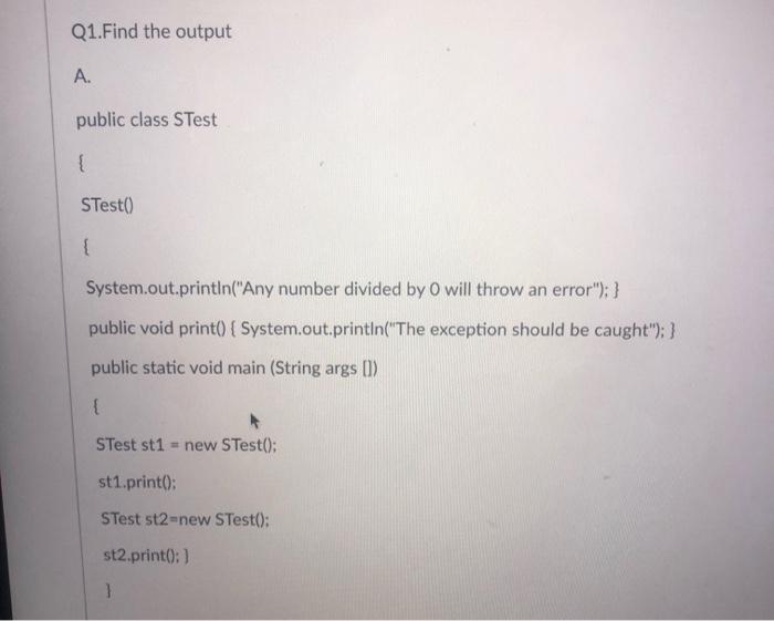 Solved Q3. Find the errors and write the correct code class | Chegg.com