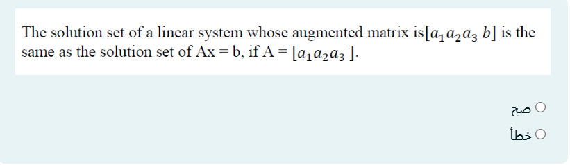 High Quality SOLUTION The solution set of ﻿a linear system whose augmented | Chegg.com