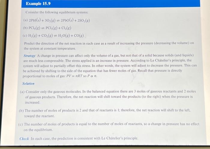 Solved Consider the following equilibrium systems: (a) | Chegg.com