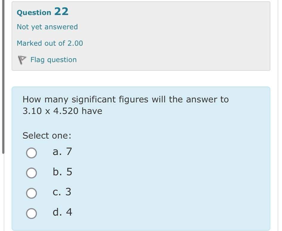 Solved Question 22Not yet answeredMarked out of 2.00Flag | Chegg.com