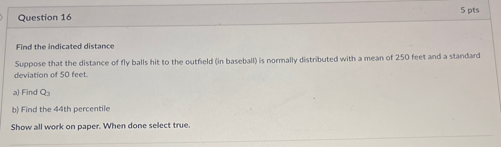 Solved Question 165 ﻿ptsFind the indicated distanceSuppose | Chegg.com