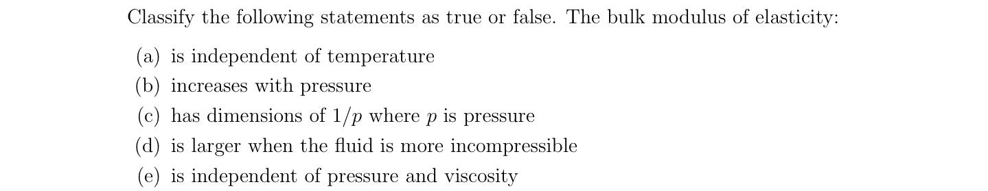 Solved Classify the following statements as true or false. | Chegg.com