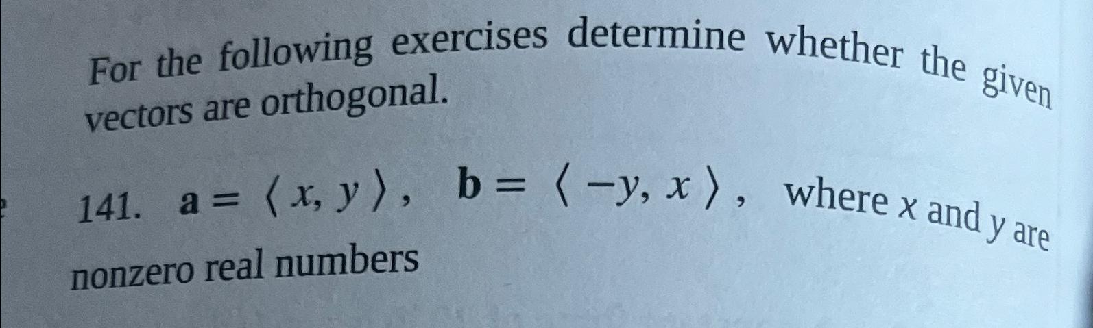 Solved For the following exercises determine whether the | Chegg.com