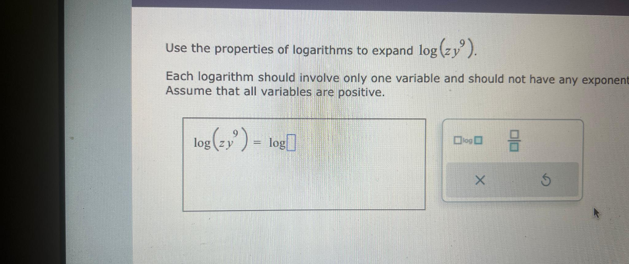 Solved Use the properties of logarithms to expand | Chegg.com