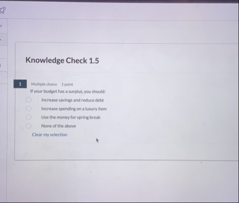 Solved Knowledge Check 1.51Multiple choice1 ﻿pointIf your | Chegg.com