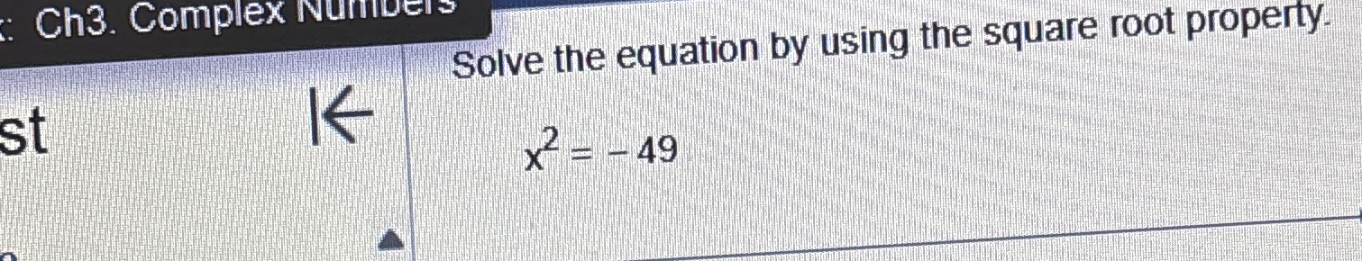 Solved Solve the equation by using the square root | Chegg.com