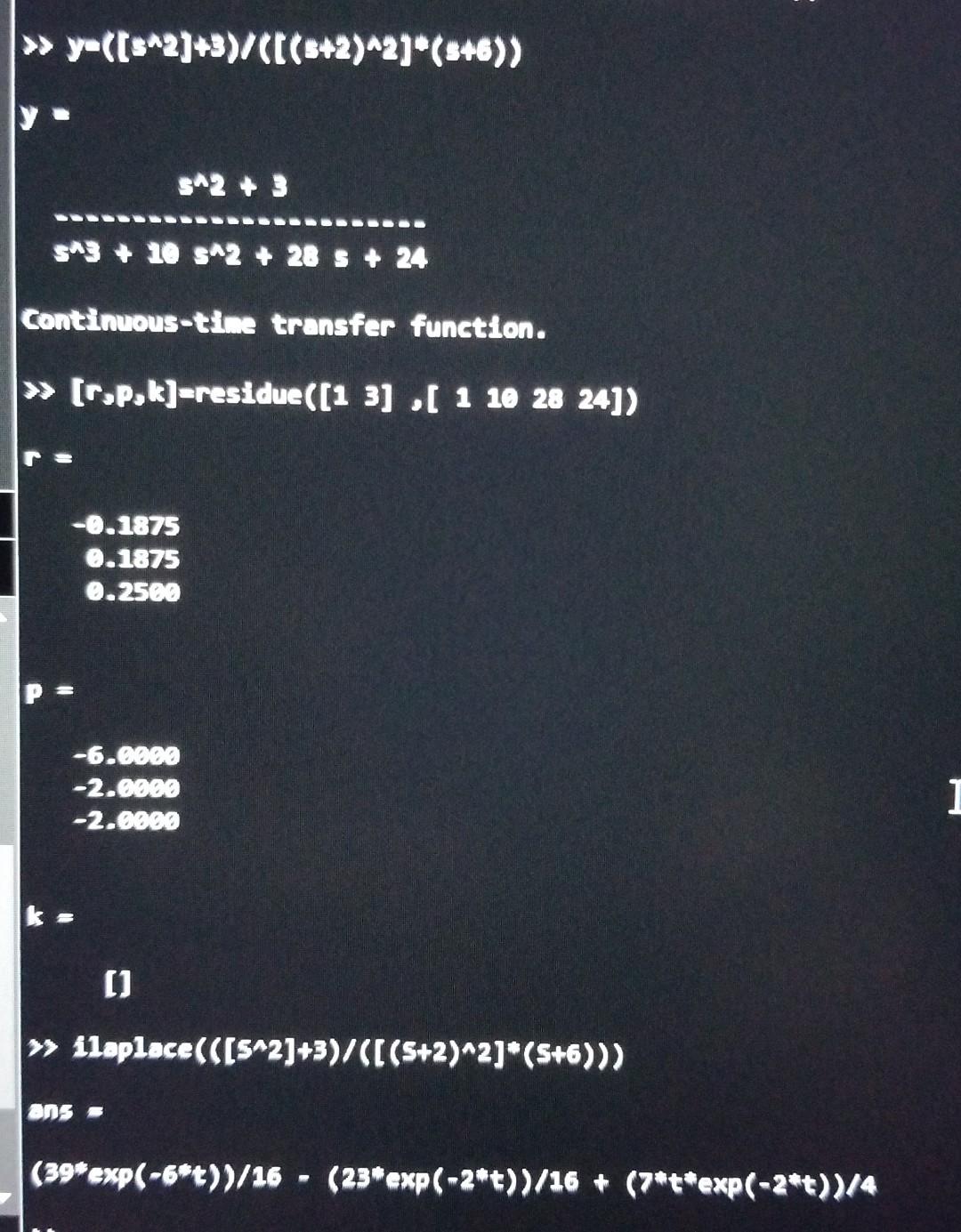 Solved Why do the r values from the residue function NOT | Chegg.com