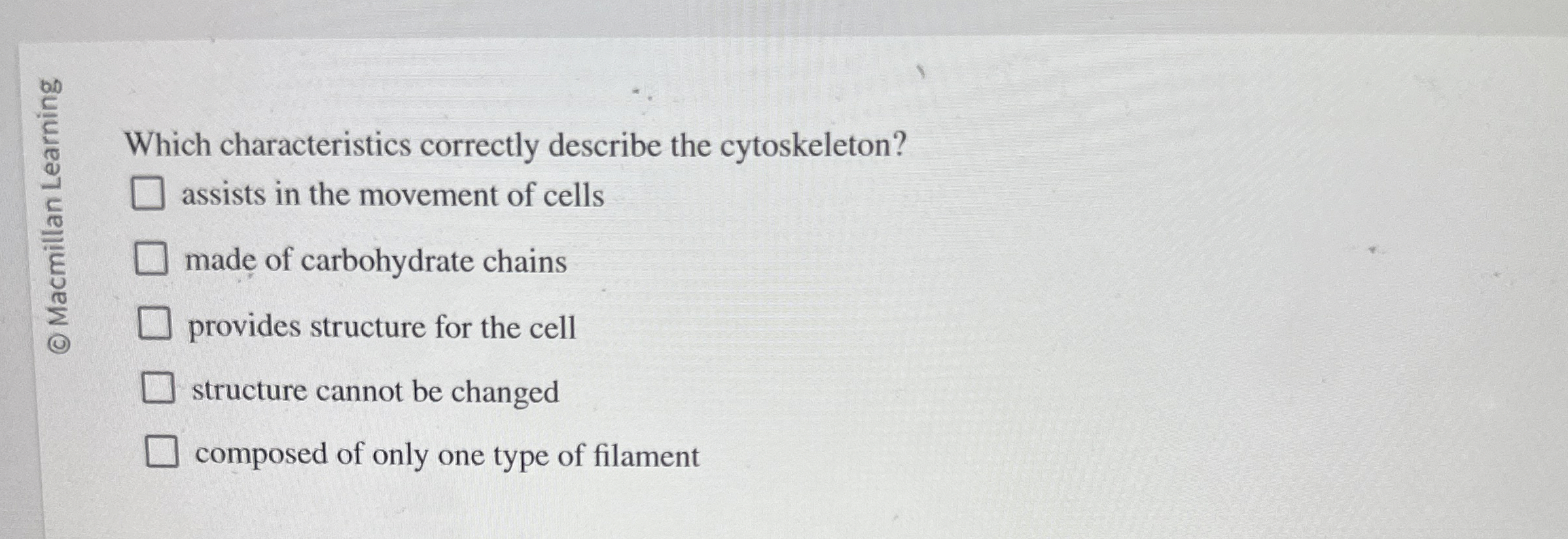 Solved Which characteristics correctly describe the | Chegg.com