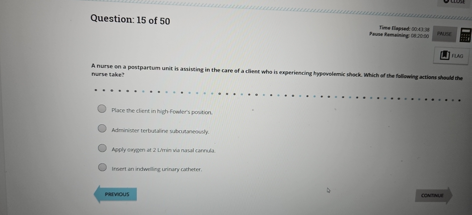 Solved Question: 15 ﻿of 50Time Elapsed: 00:43:38Pause | Chegg.com