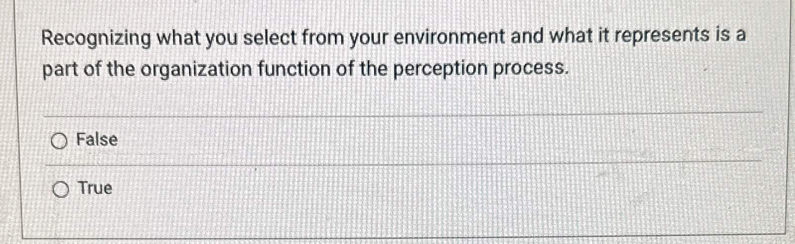 Solved Recognizing what you select from your environment and | Chegg.com