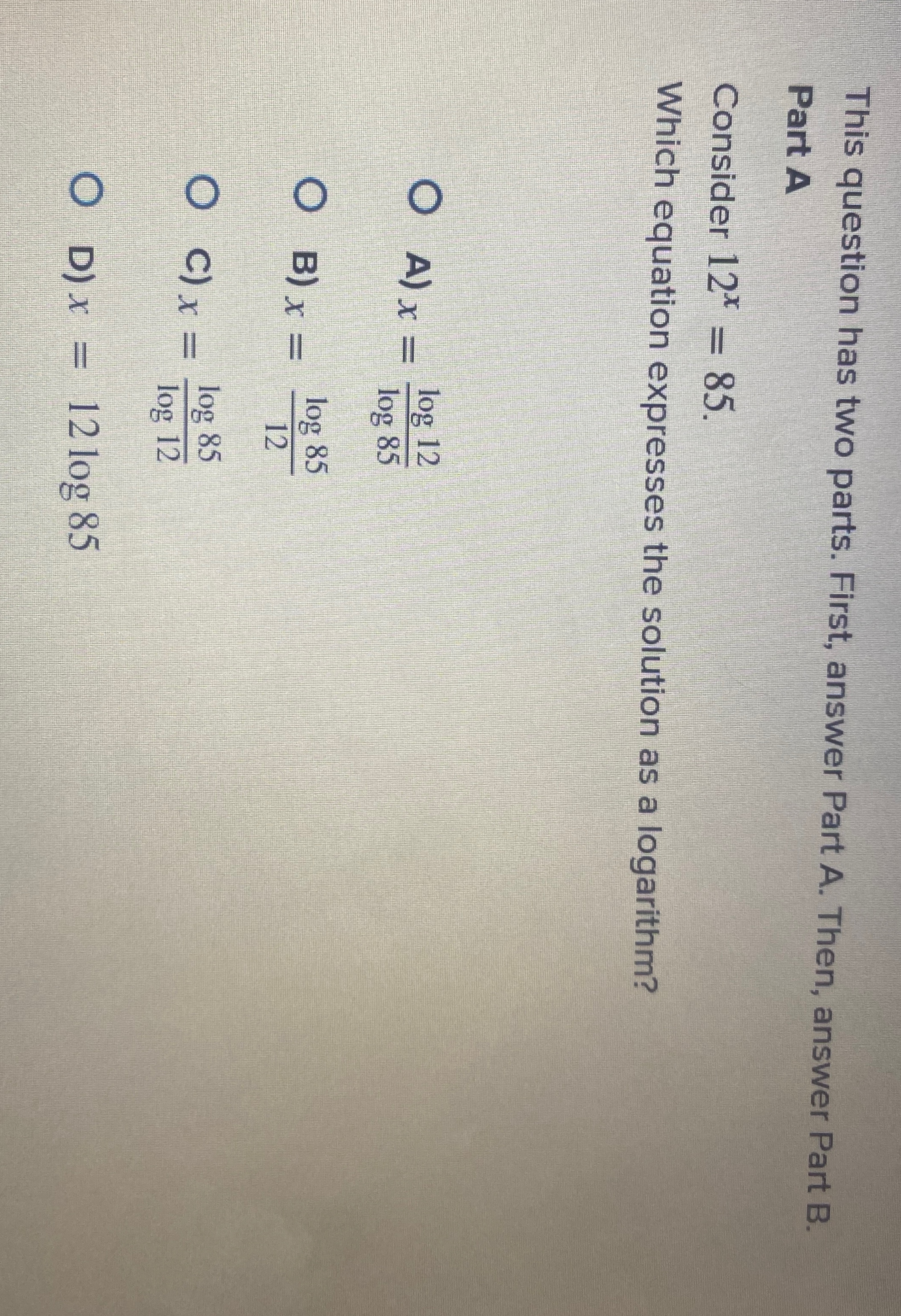 Solved This question has two parts. First, answer Part A. | Chegg.com