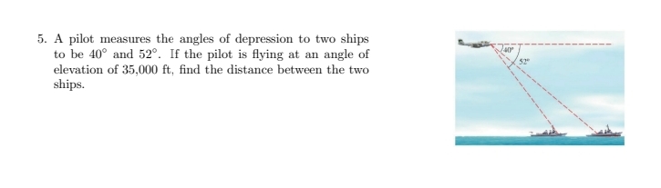 Solved A pilot measures the angles of depression to two | Chegg.com