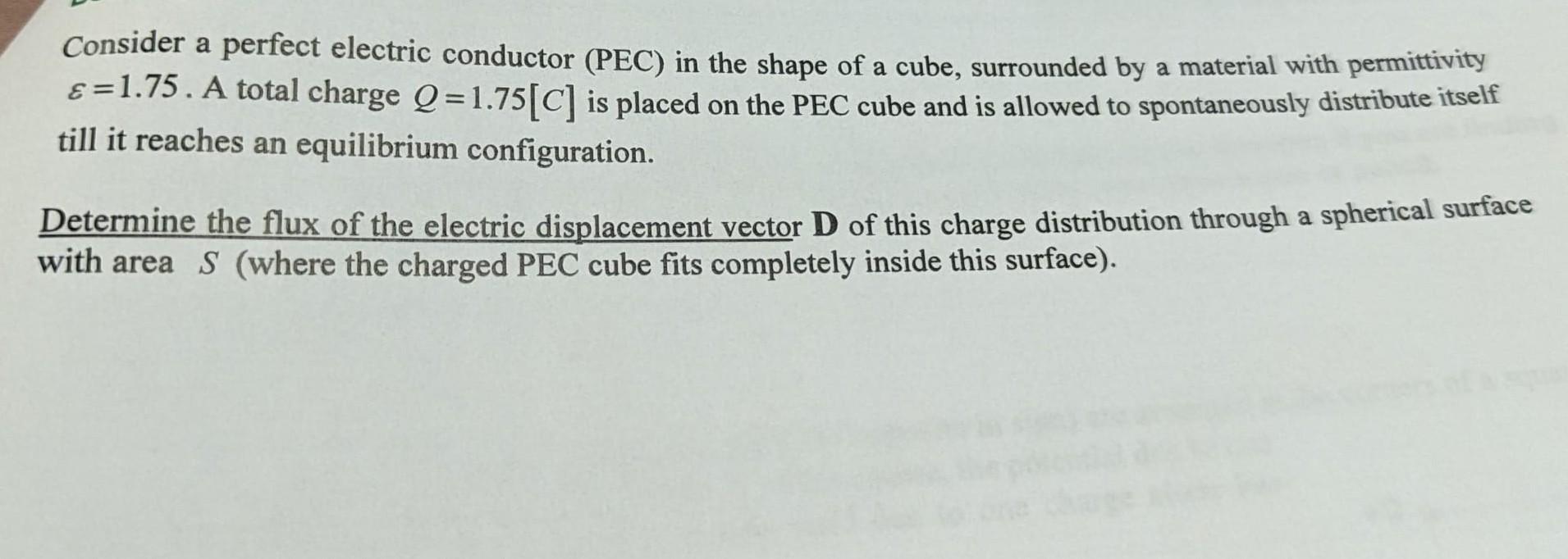Solved Consider a perfect electric conductor (PEC) in the | Chegg.com