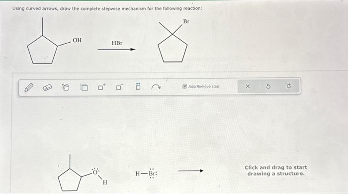 Solved Using curved arrows, draw the complete stepwise | Chegg.com