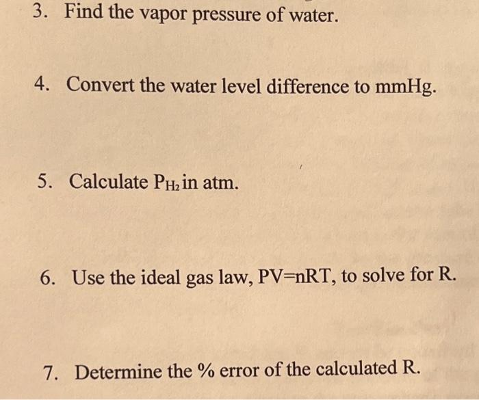 Solved Purpose: To determine the value of the Gas Law | Chegg.com